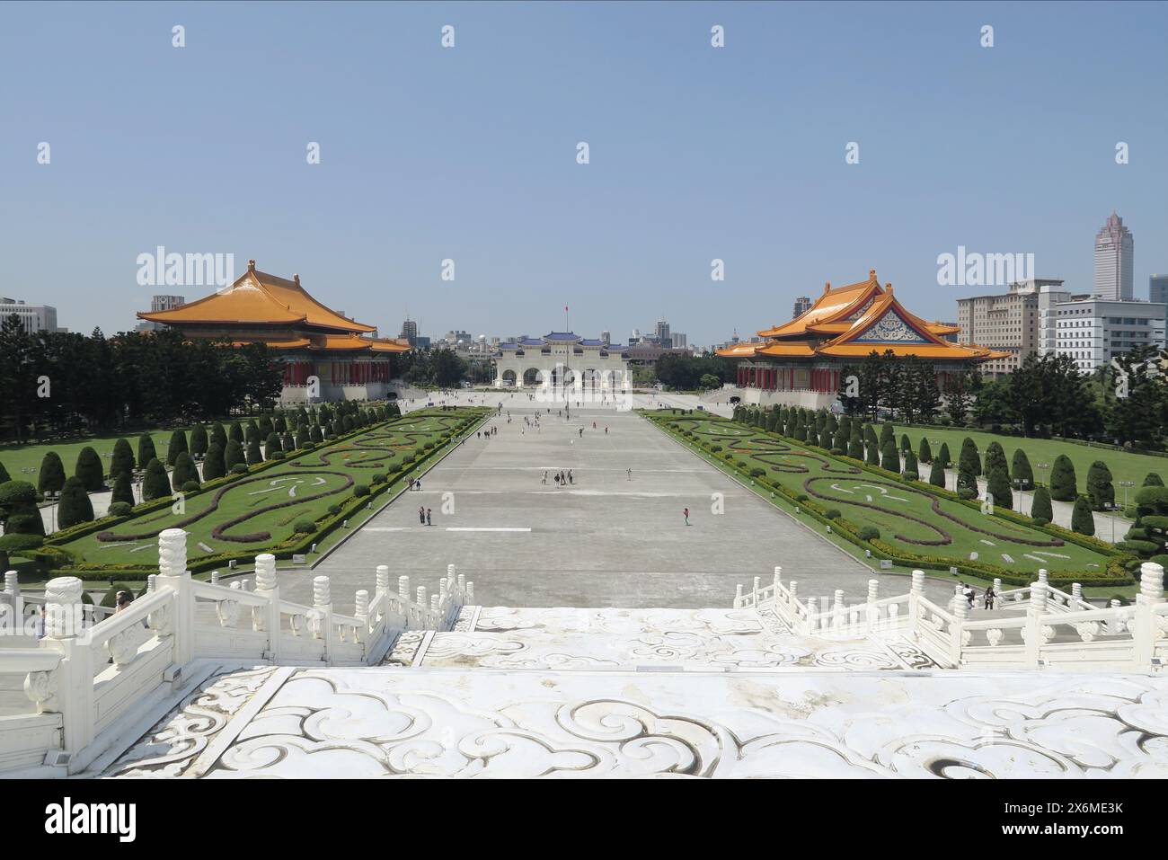Chiang Kai-shek Memorial, Taipei, Taiwan, view from the main hall steps ...