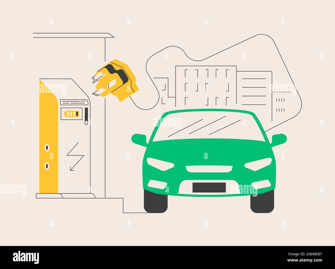 Charging station abstract concept vector illustration Stock Vector ...