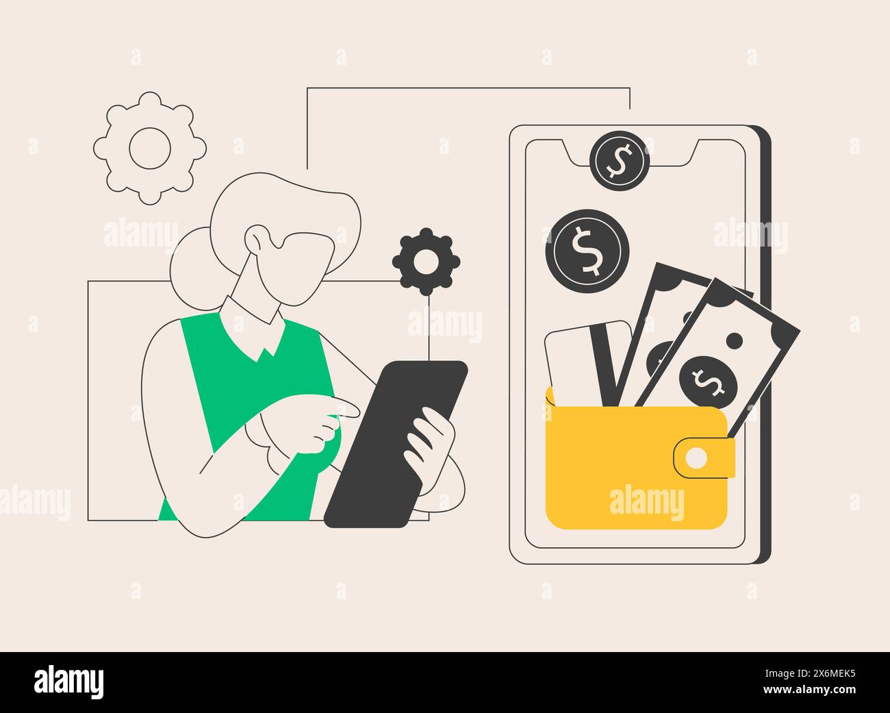Digital wallet abstract concept vector illustration Stock Vector Image ...
