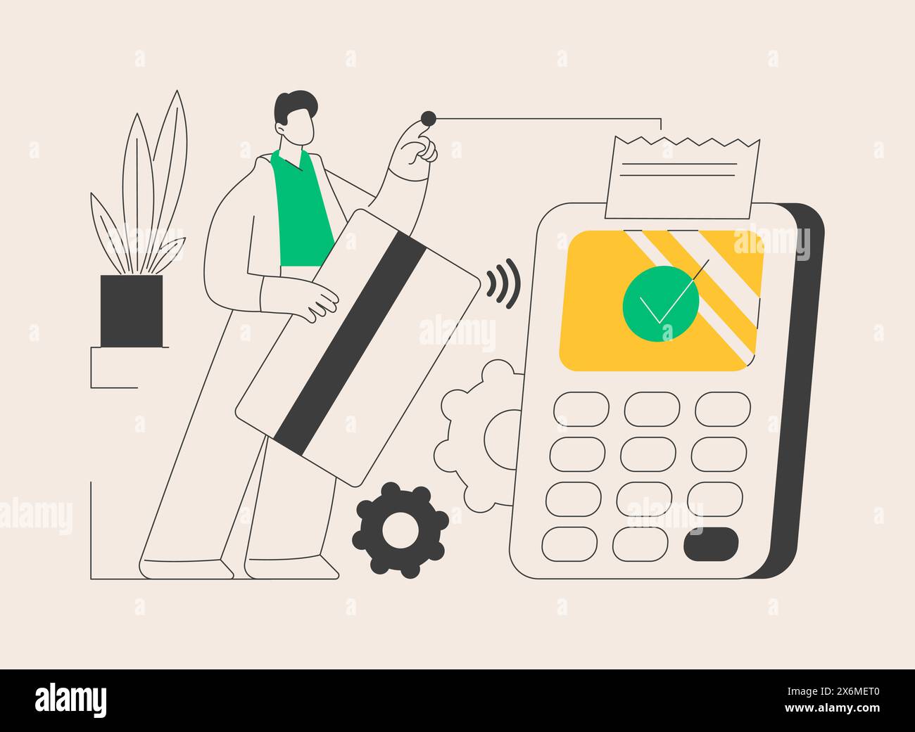 Contactless payment abstract concept vector illustration Stock Vector ...