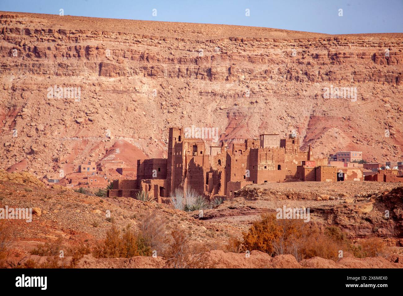 Morocco, abandoned clay buildings in rocky surroundings Stock Photo - Alamy