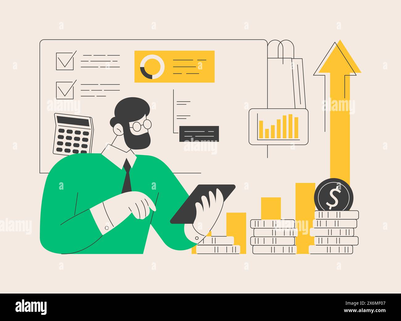 Sales forecasting abstract concept vector illustration Stock Vector ...