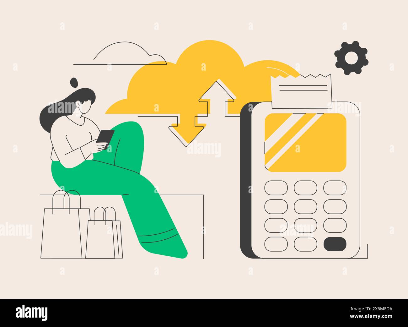 Cloud POS abstract concept vector illustration Stock Vector Image & Art ...