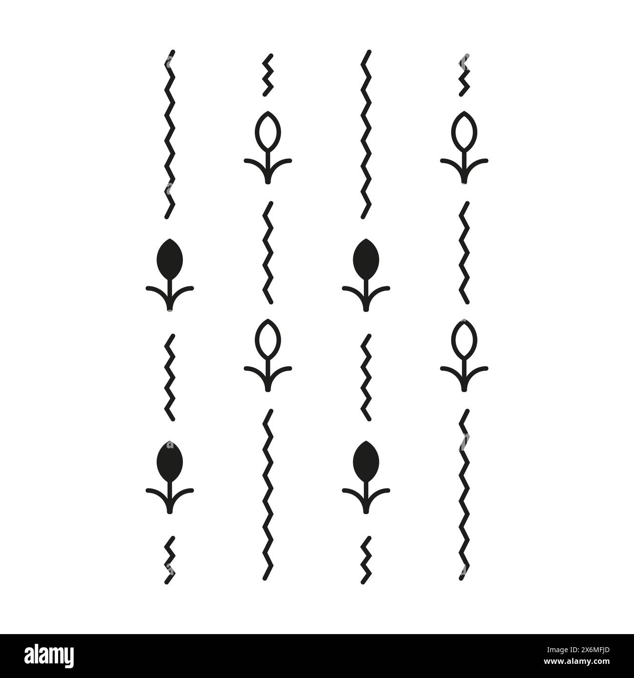 Abstract symbols representing fertility and energy. Creative conceptual ...