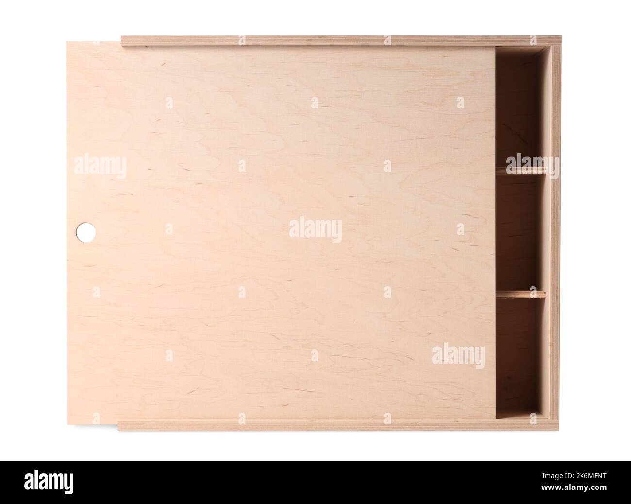 Empty wooden wine box isolated on white Stock Photo - Alamy