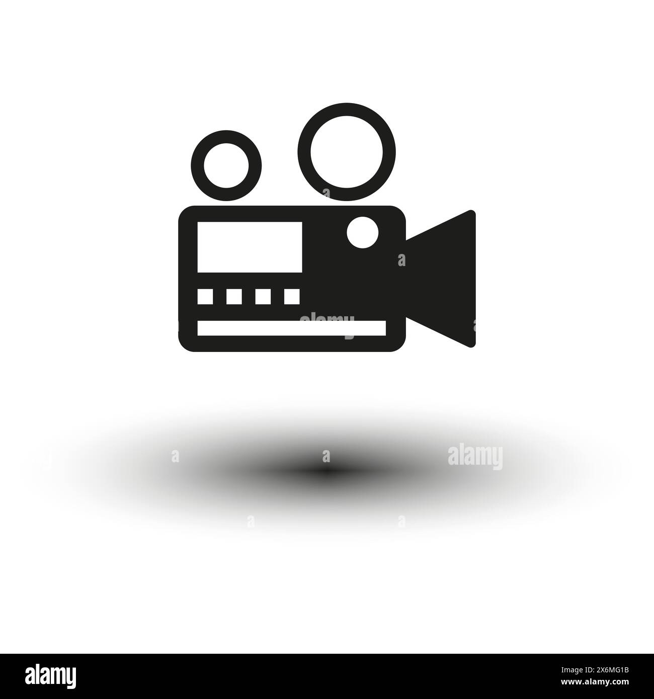 Vintage film camera icon. Vector cinematography symbol Stock Vector ...