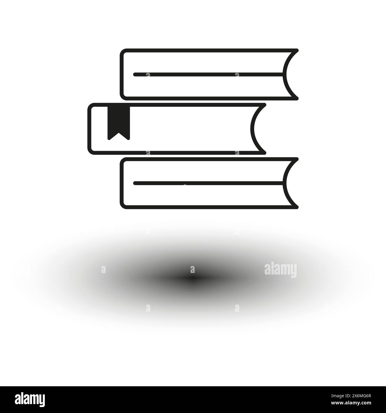 Stack of books icon. Vector education symbol. Knowledge and learning ...