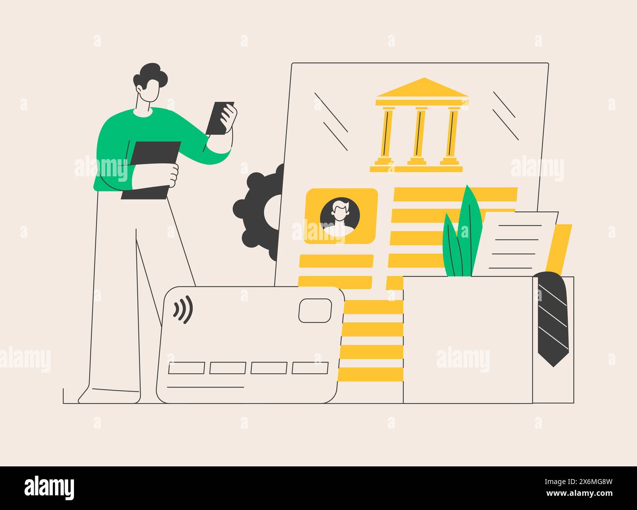 Card-on-File abstract concept vector illustration Stock Vector Image ...