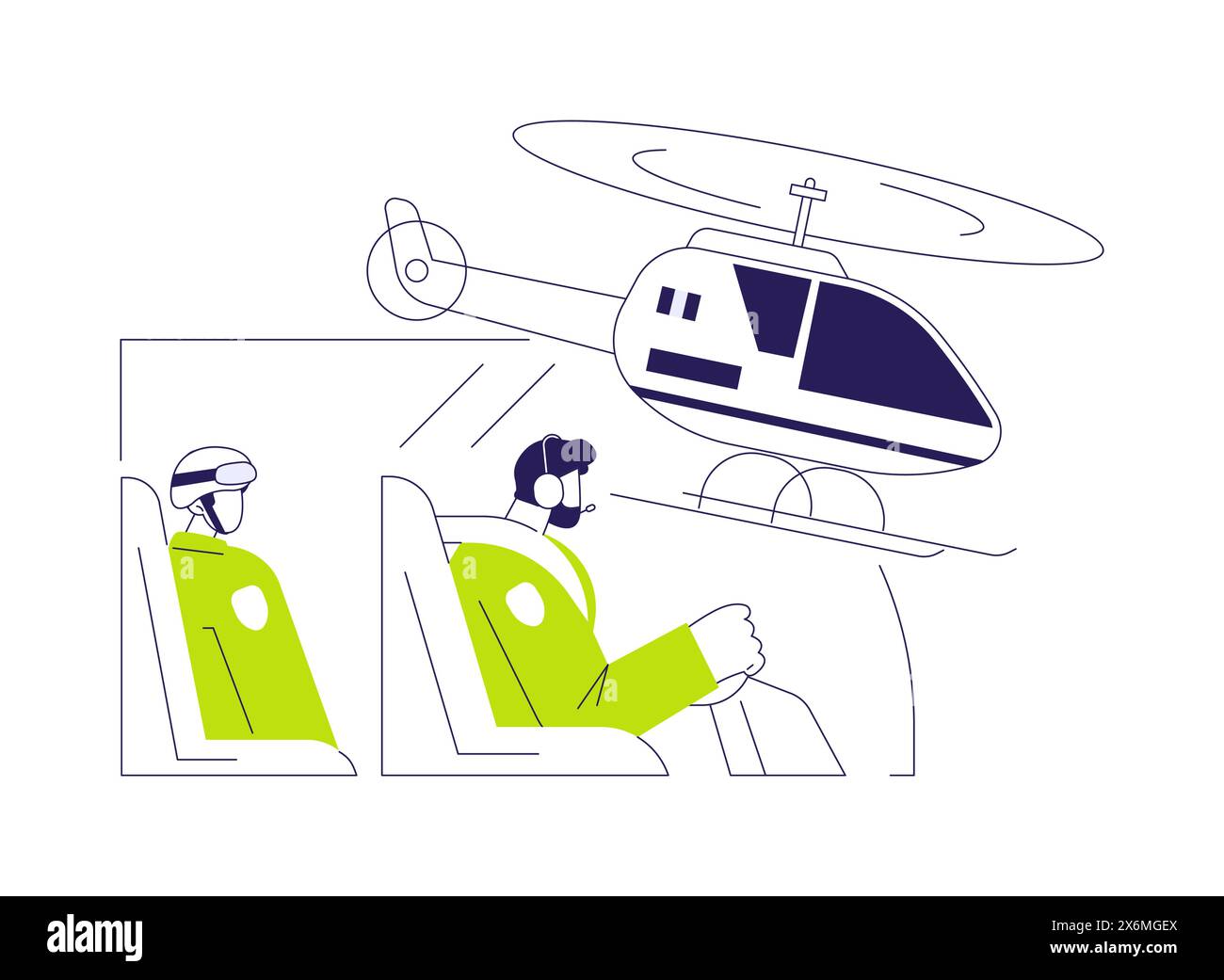 Police patrol helicopter abstract concept vector illustration Stock ...