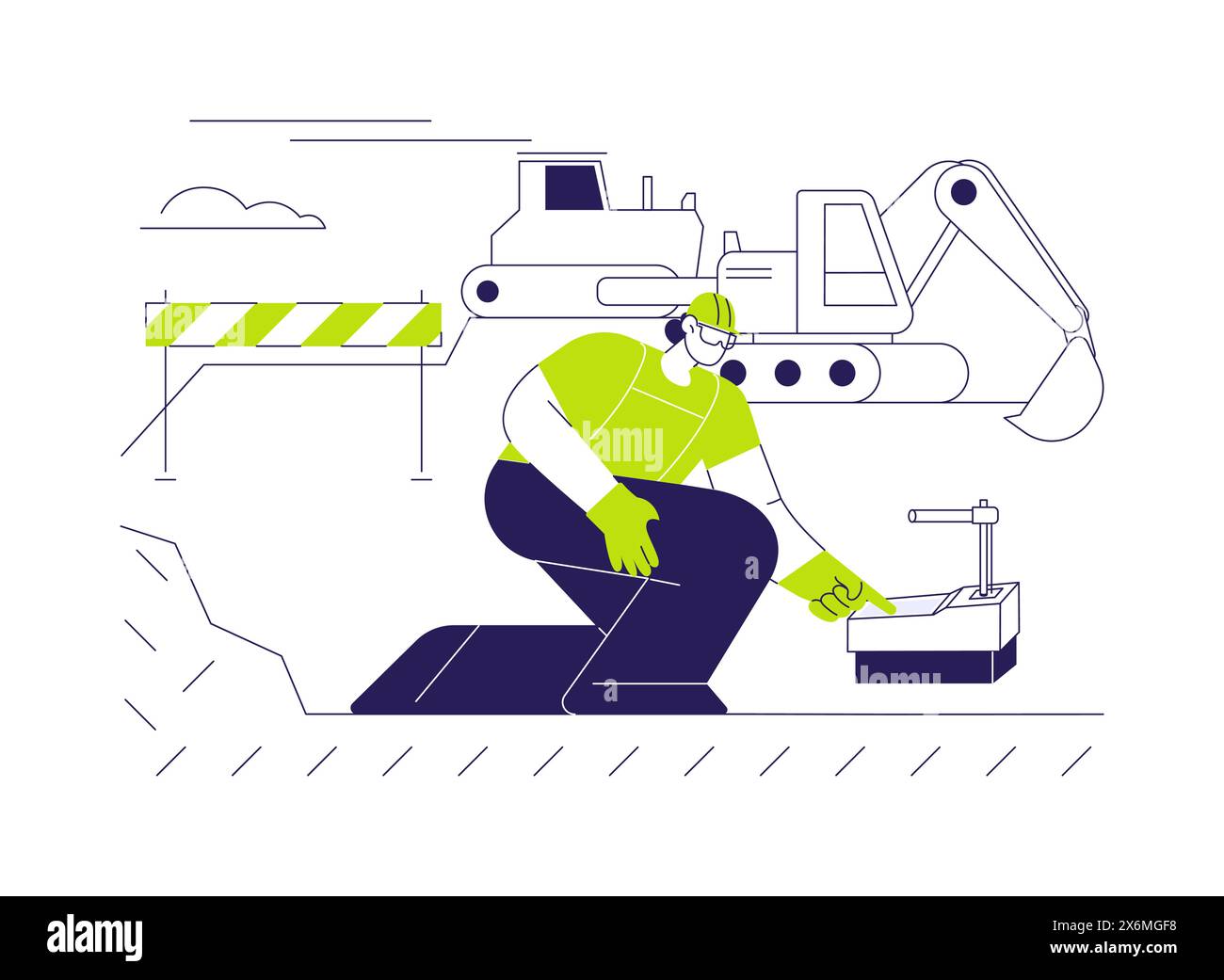 Geotechnical site investigation abstract concept vector illustration ...