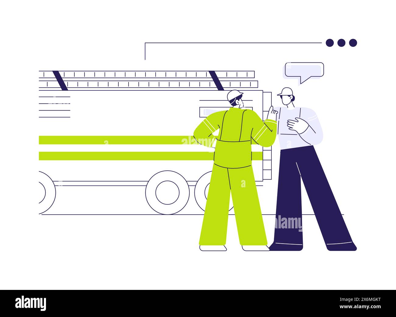 Conventional fire engine abstract concept vector illustration Stock ...