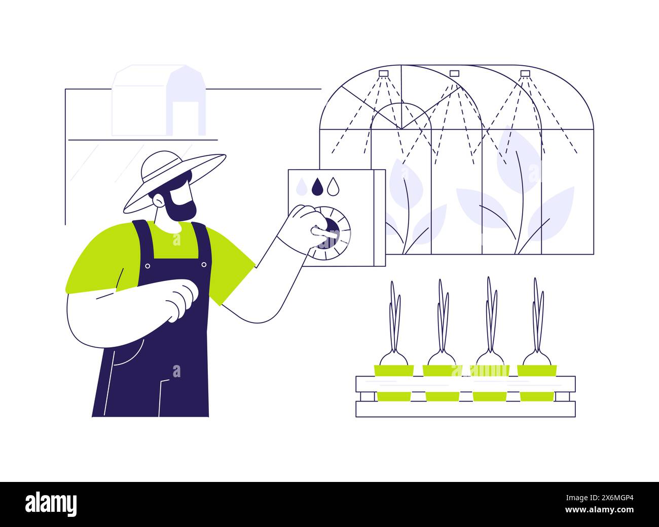 Greenhouse automation abstract concept vector illustration Stock Vector ...