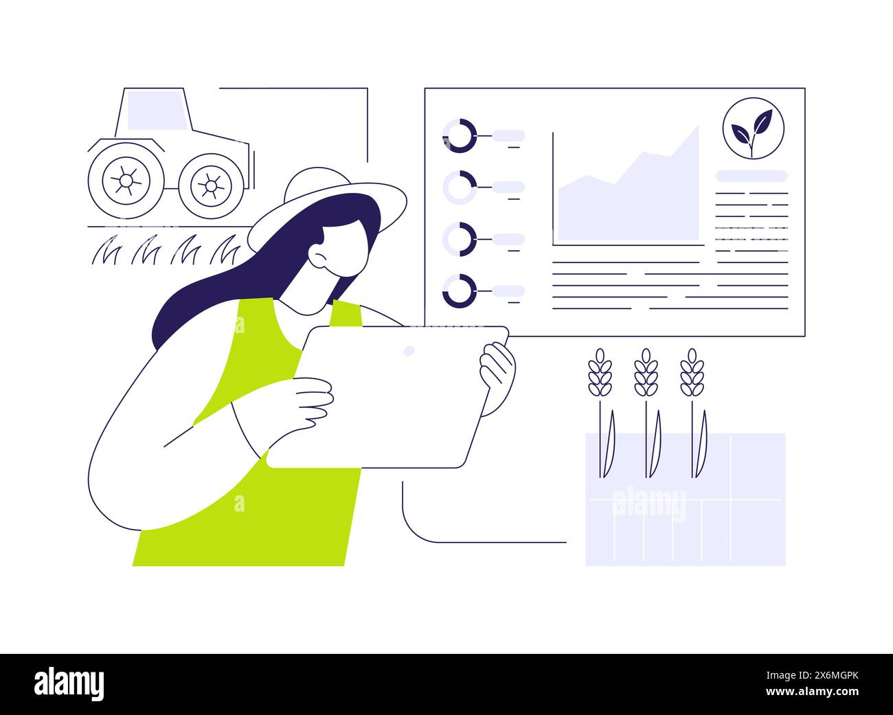 Analytics For Crop Yield Forecast Abstract Concept Vector Illustration Stock Vector Image And Art