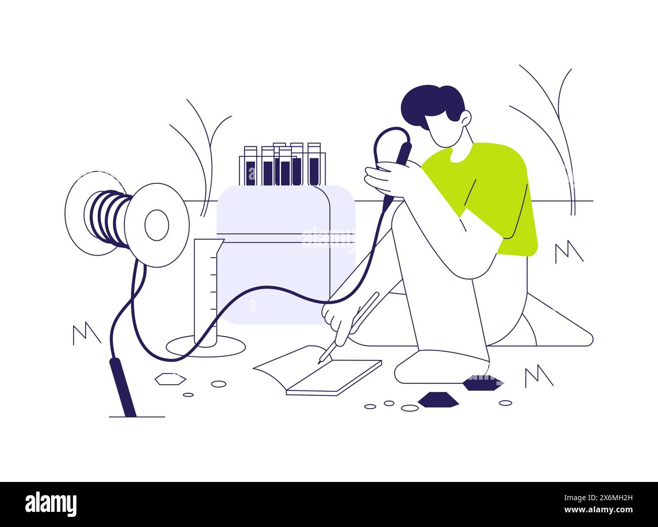 Gathering environmental data abstract concept vector illustration Stock ...