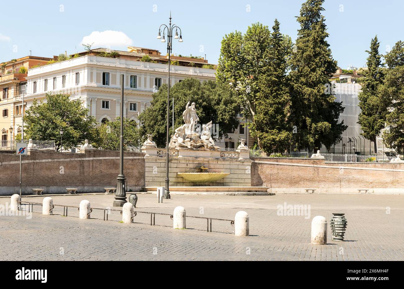 Panoramic Sceneries of The Piazza del Popolo (People’s Square) in Rome ...