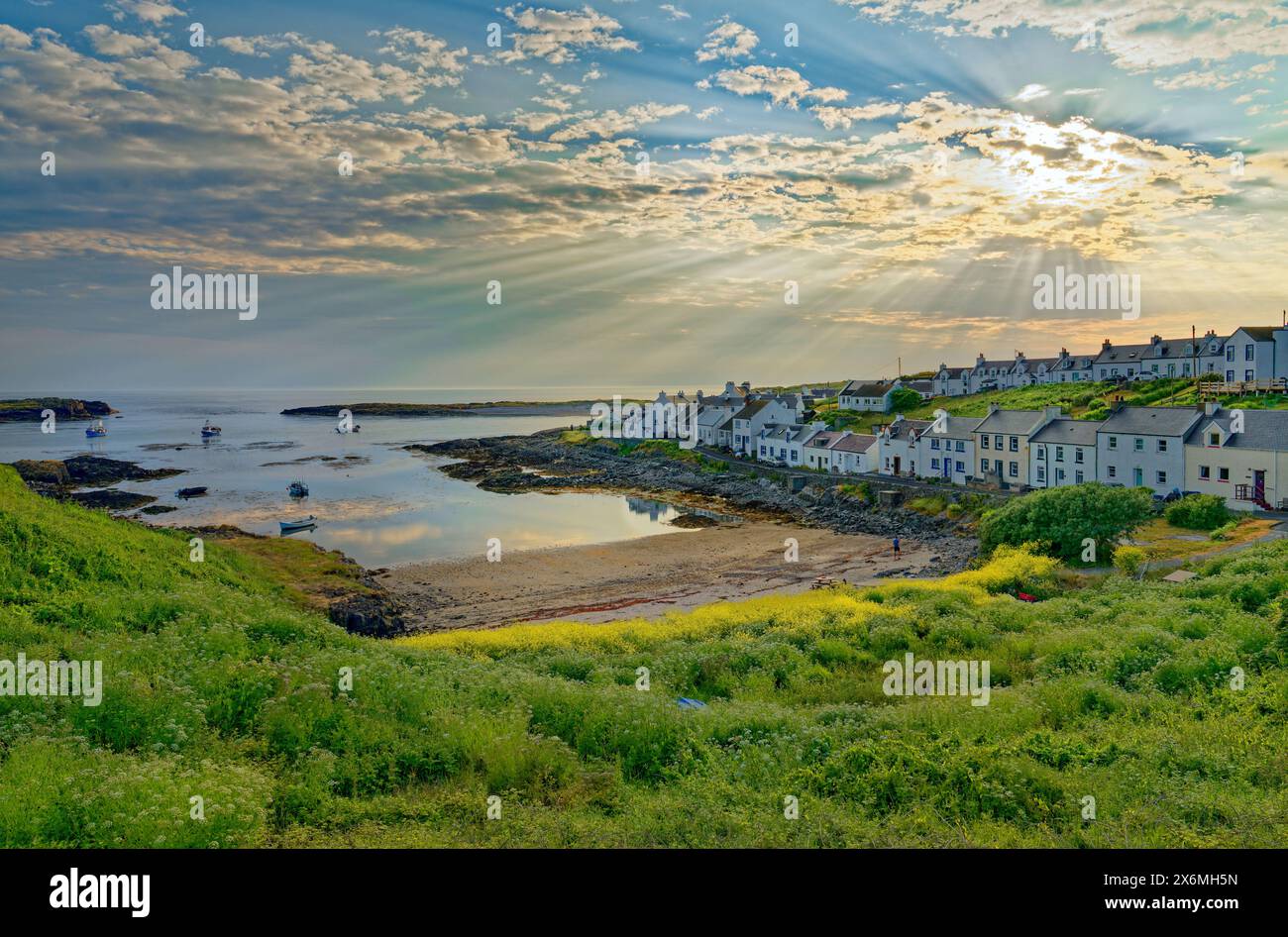 Great Britain, Scotland, Island of Islay, Portnahaven village on the ...
