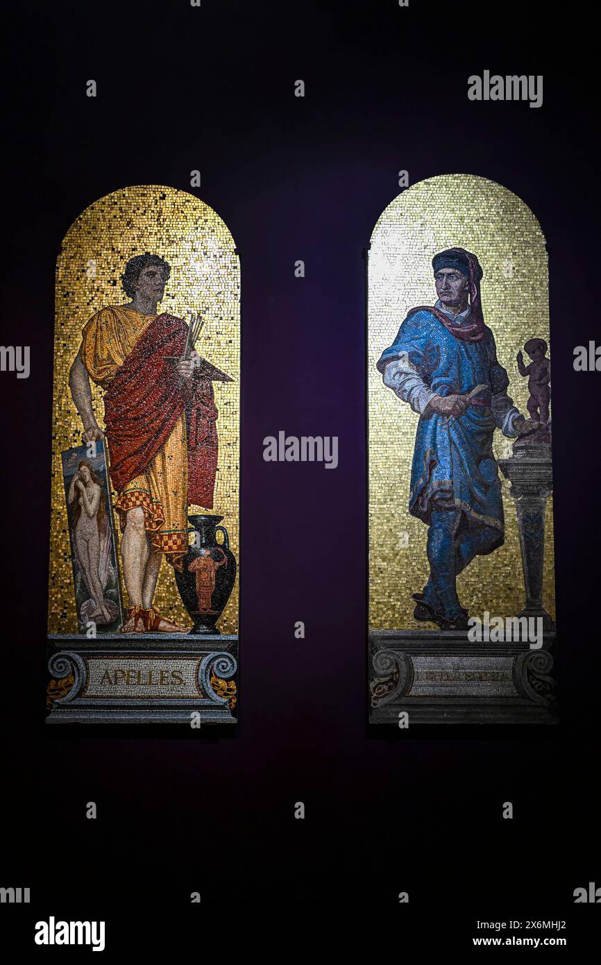 South Kensington Valhalla mosaics, Victoria and Albert Museum, London ...