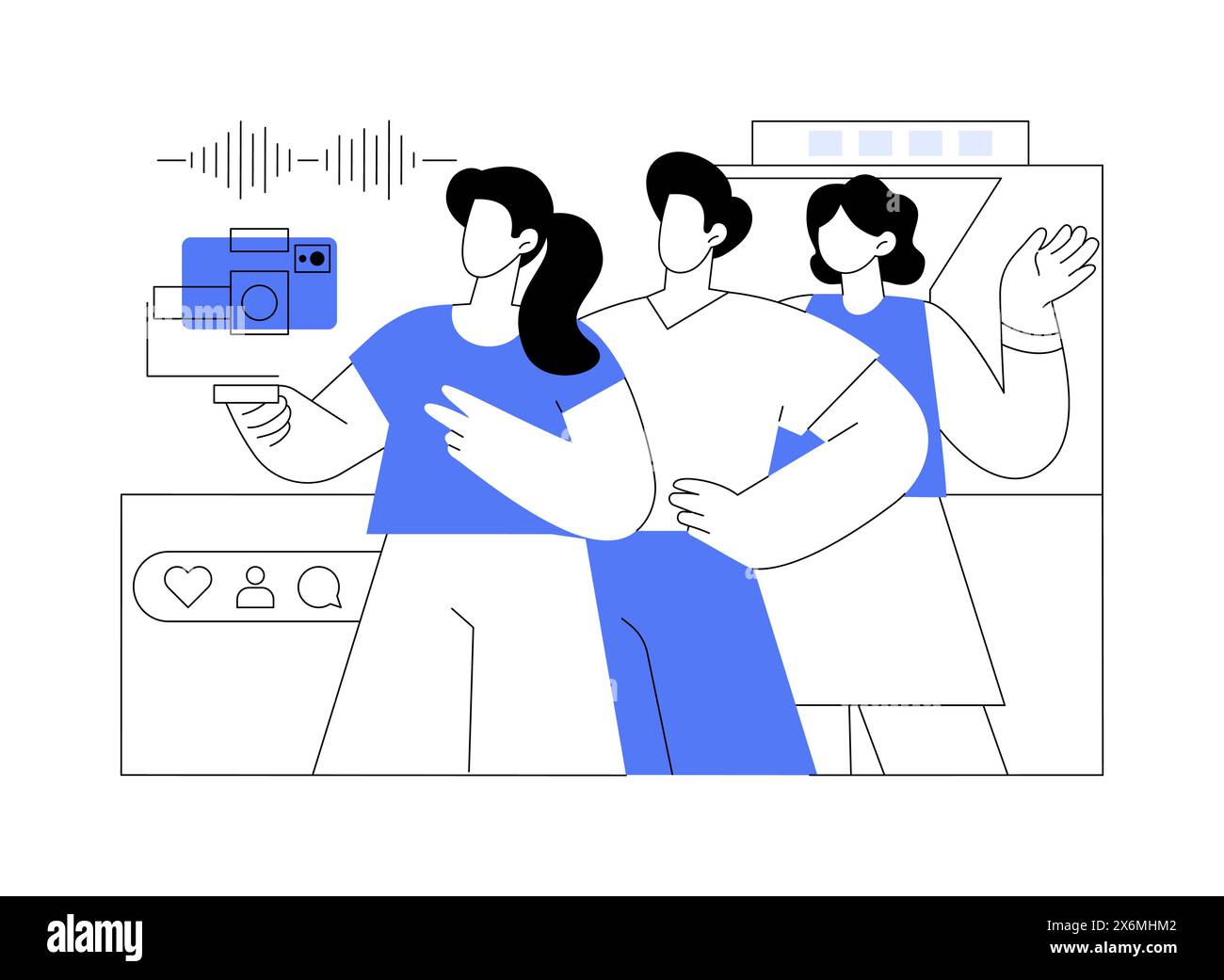 Sharing good moments isolated cartoon vector illustrations Stock Vector ...