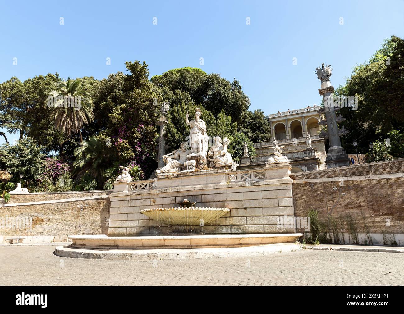 Panoramic Sceneries of The Piazza del Popolo (People’s Square) in Rome ...