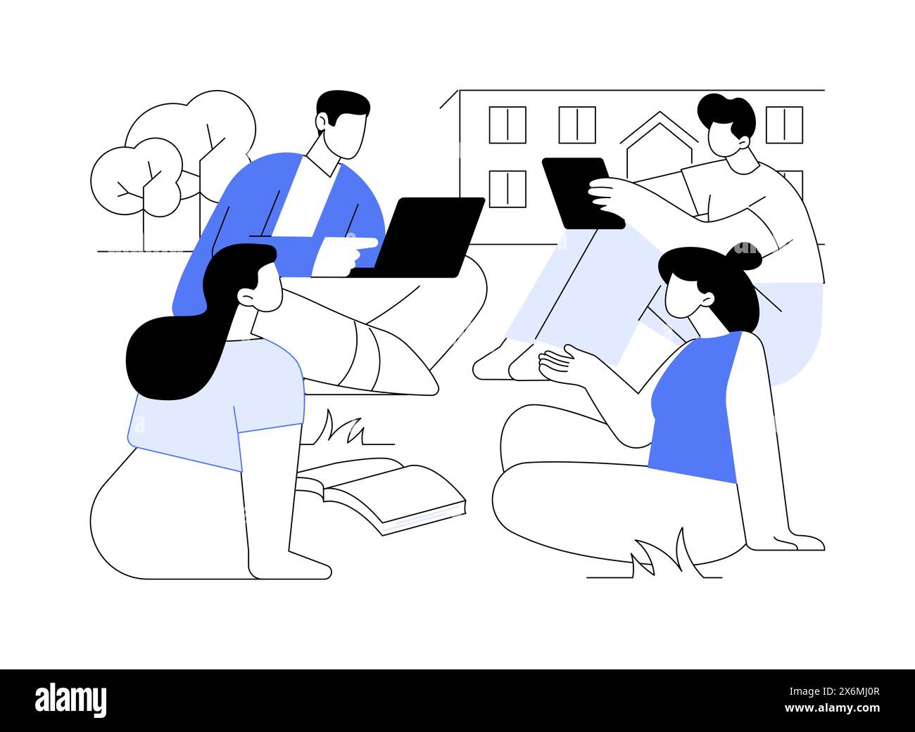 Discussing isolated cartoon vector illustrations Stock Vector Image ...