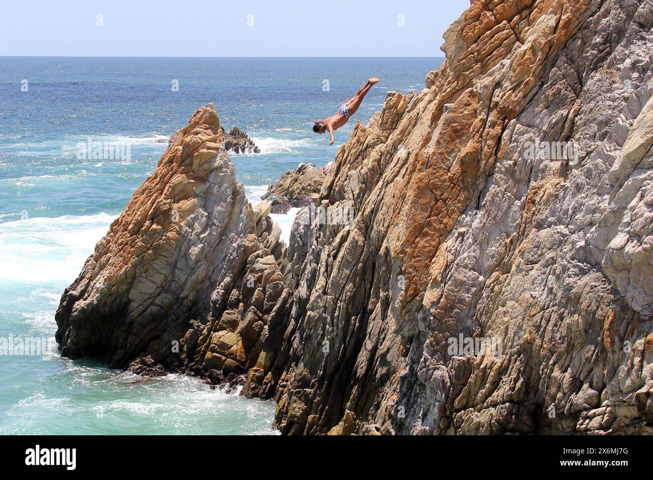 Acapulco, Guerrero, Mexico - Apr 28 2024: La Quebrada is a 45 meter ...