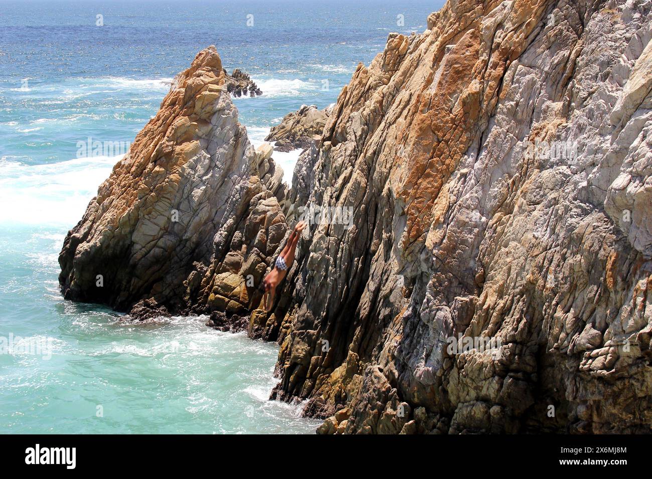 Acapulco, Guerrero, Mexico - Apr 28 2024: La Quebrada is a 45 meter ...