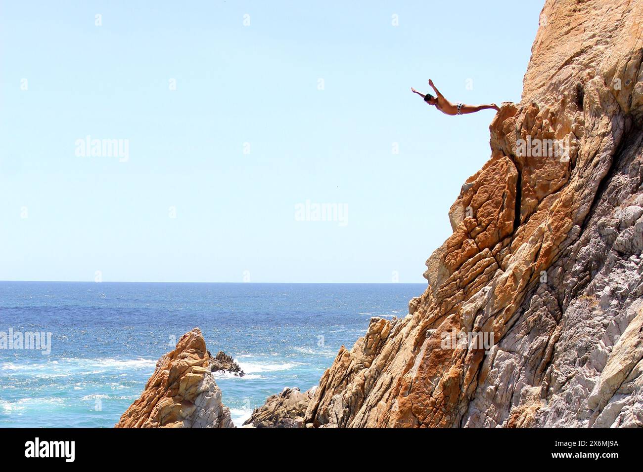 Acapulco, Guerrero, Mexico - Apr 28 2024: La Quebrada is a 45 meter ...