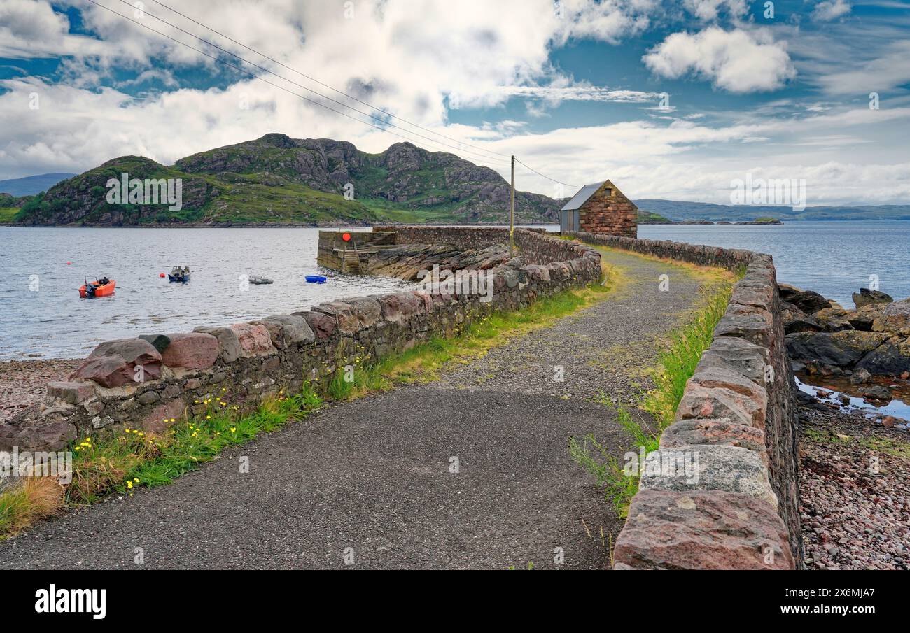 Great Britain, Scotland, West Highlands, Lower Diabaig at Loch Torridon ...