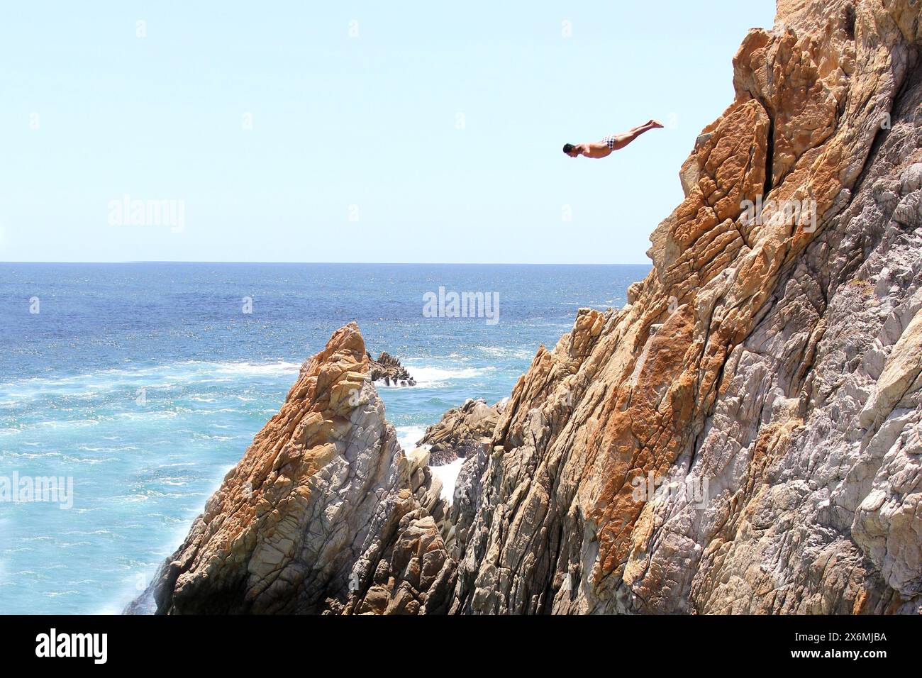 Acapulco, Guerrero, Mexico - Apr 28 2024: La Quebrada is a 45 meter ...