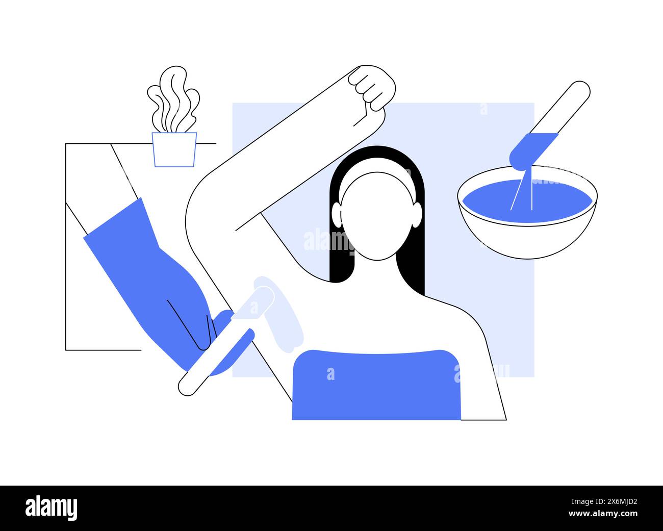 Waxing isolated cartoon vector illustrations Stock Vector Image & Art ...