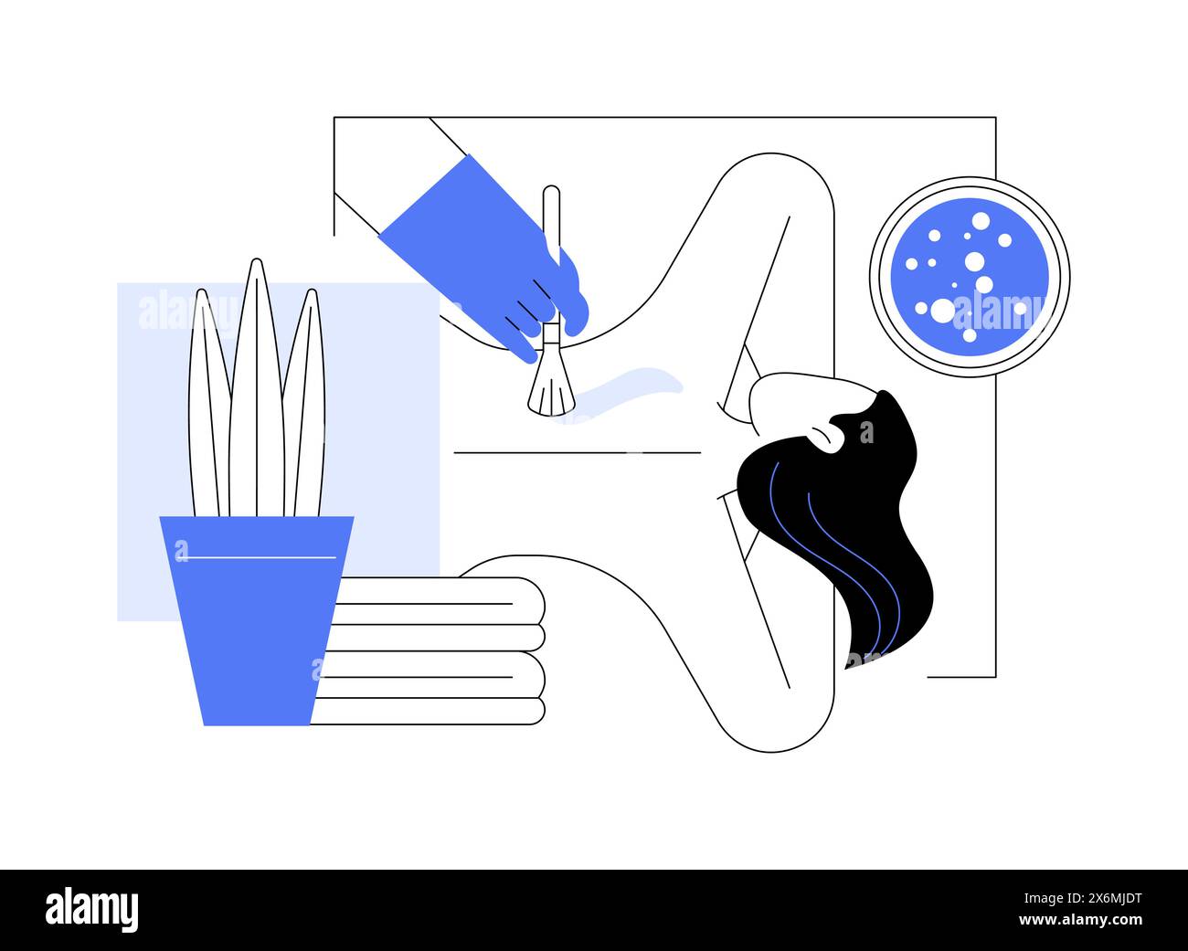 Scrub treatment isolated cartoon vector illustrations Stock Vector ...