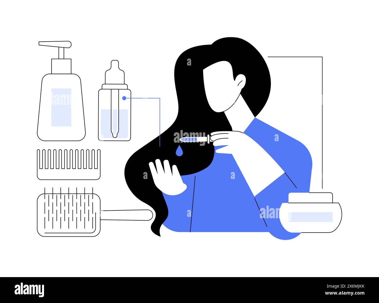 Hair care product isolated cartoon vector illustrations Stock Vector ...