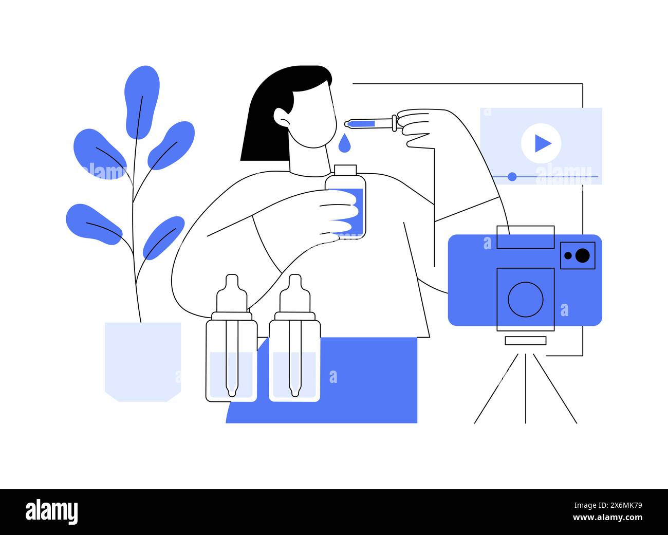 Applying essential oils isolated cartoon vector illustrations Stock ...