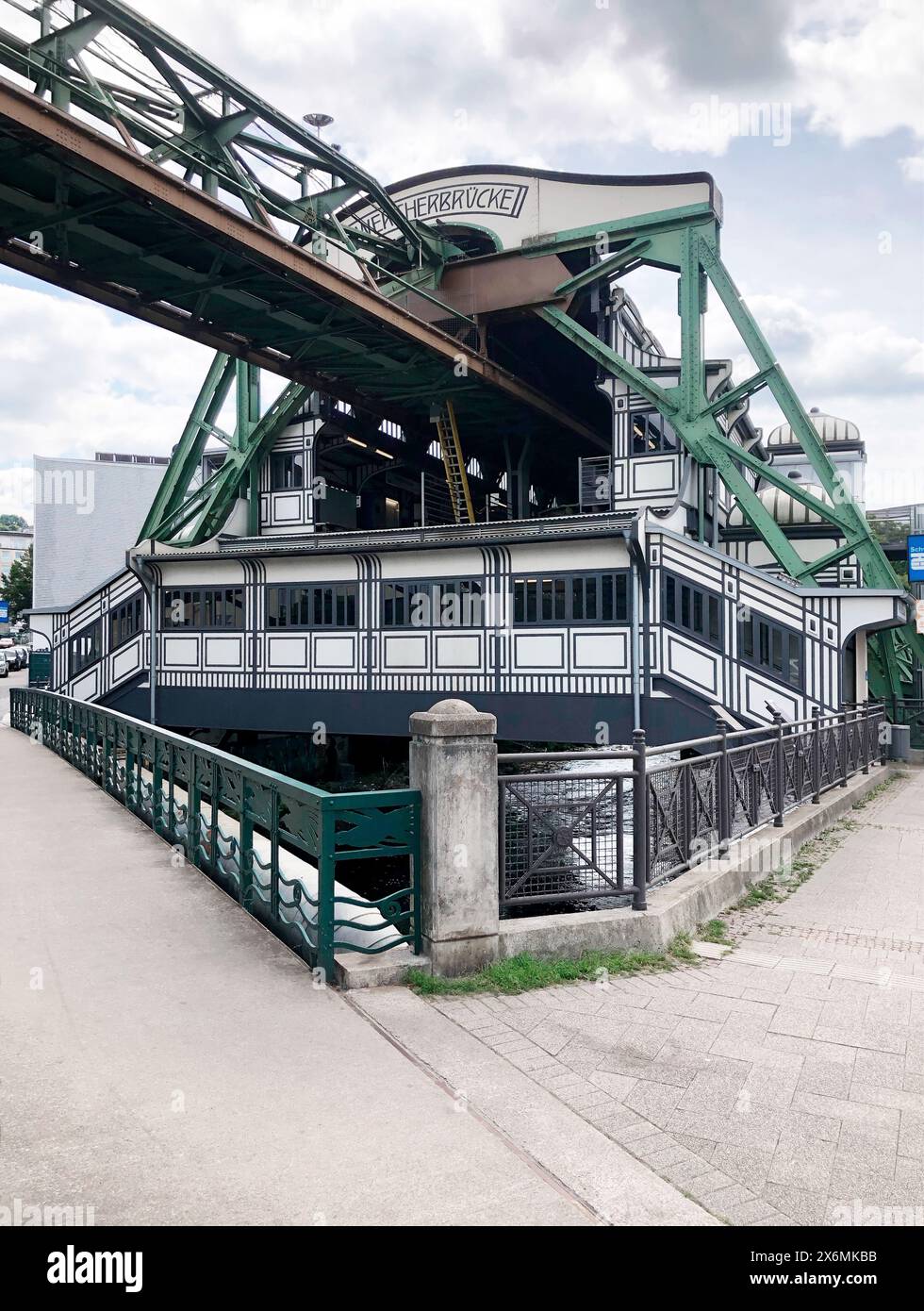 Suspension railway station "Werther Bücke", Wuppertal-Barmen, NRW ...