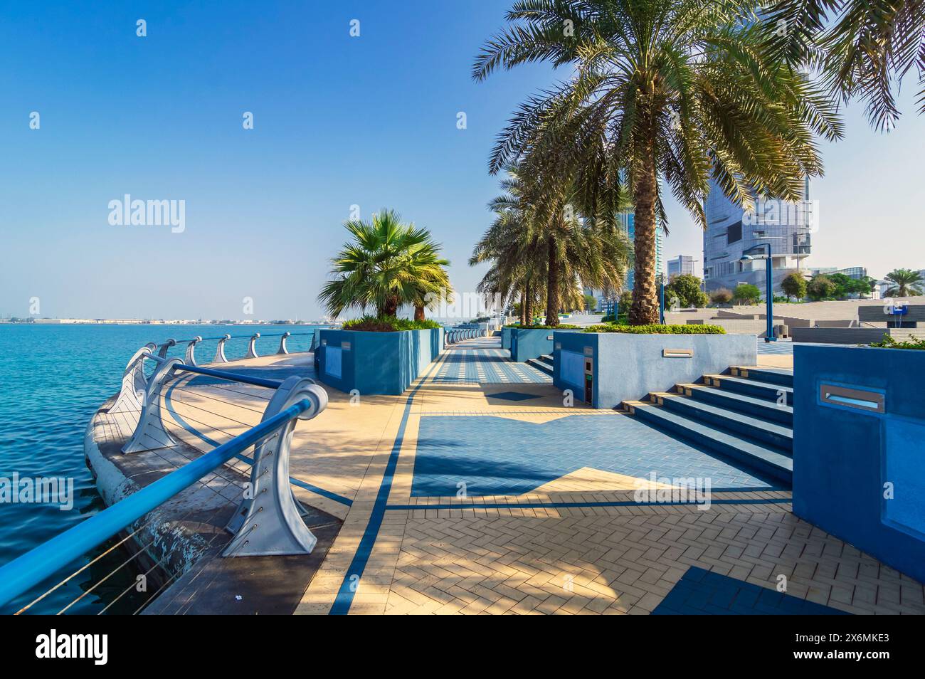 Promenade in Abu Dhabi, capital of the United Arab Emirates Stock Photo ...
