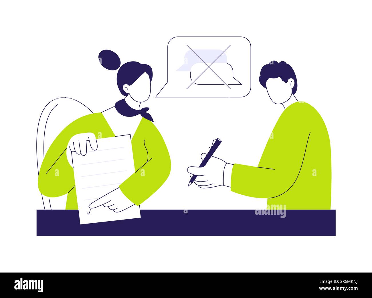 Non-disclosure agreement abstract concept vector illustration Stock ...