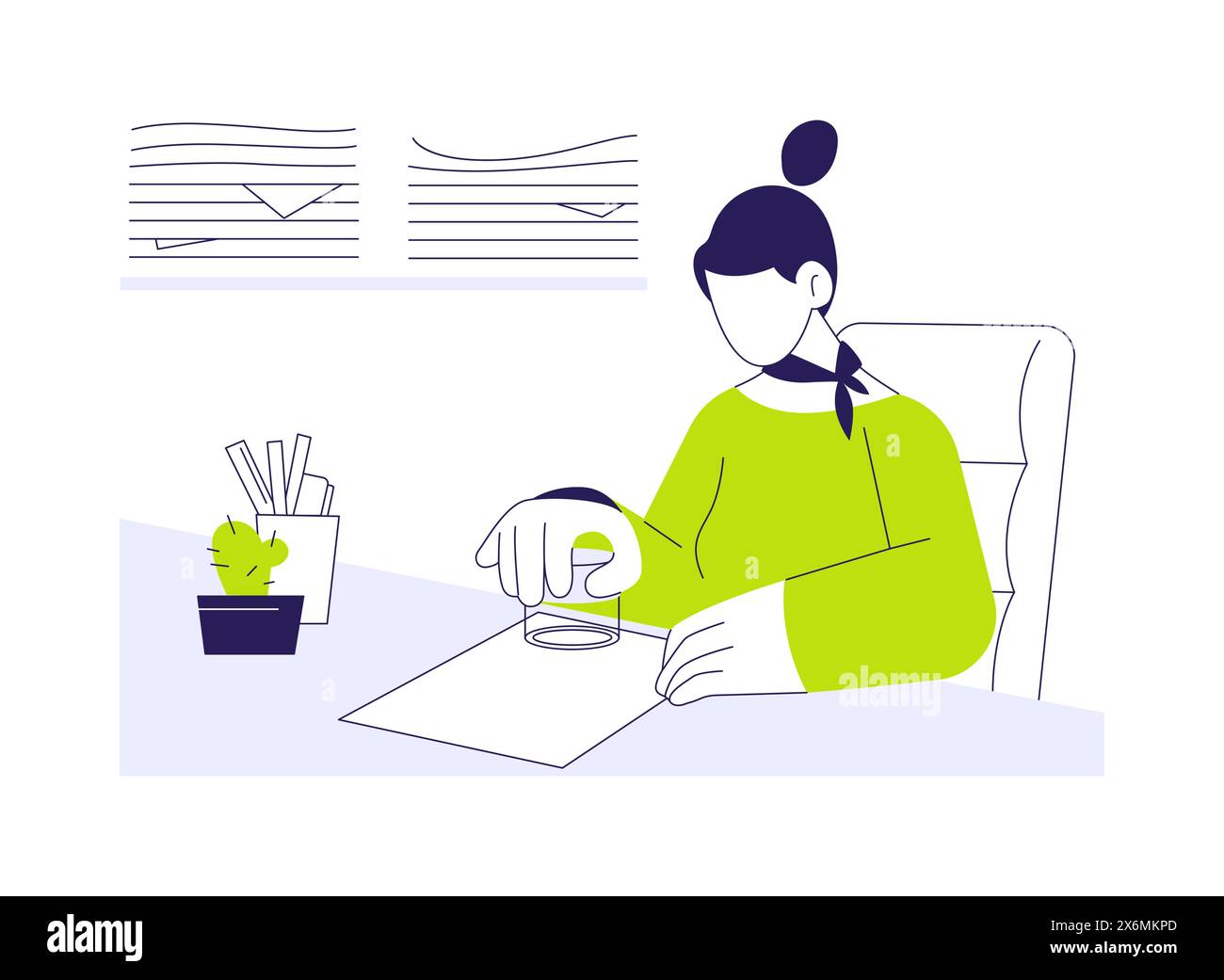 Secretary stamp Stock Vector Images - Alamy