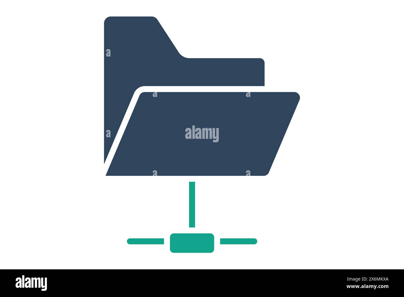 shared folder icon. icon related to information technology. solid icon ...