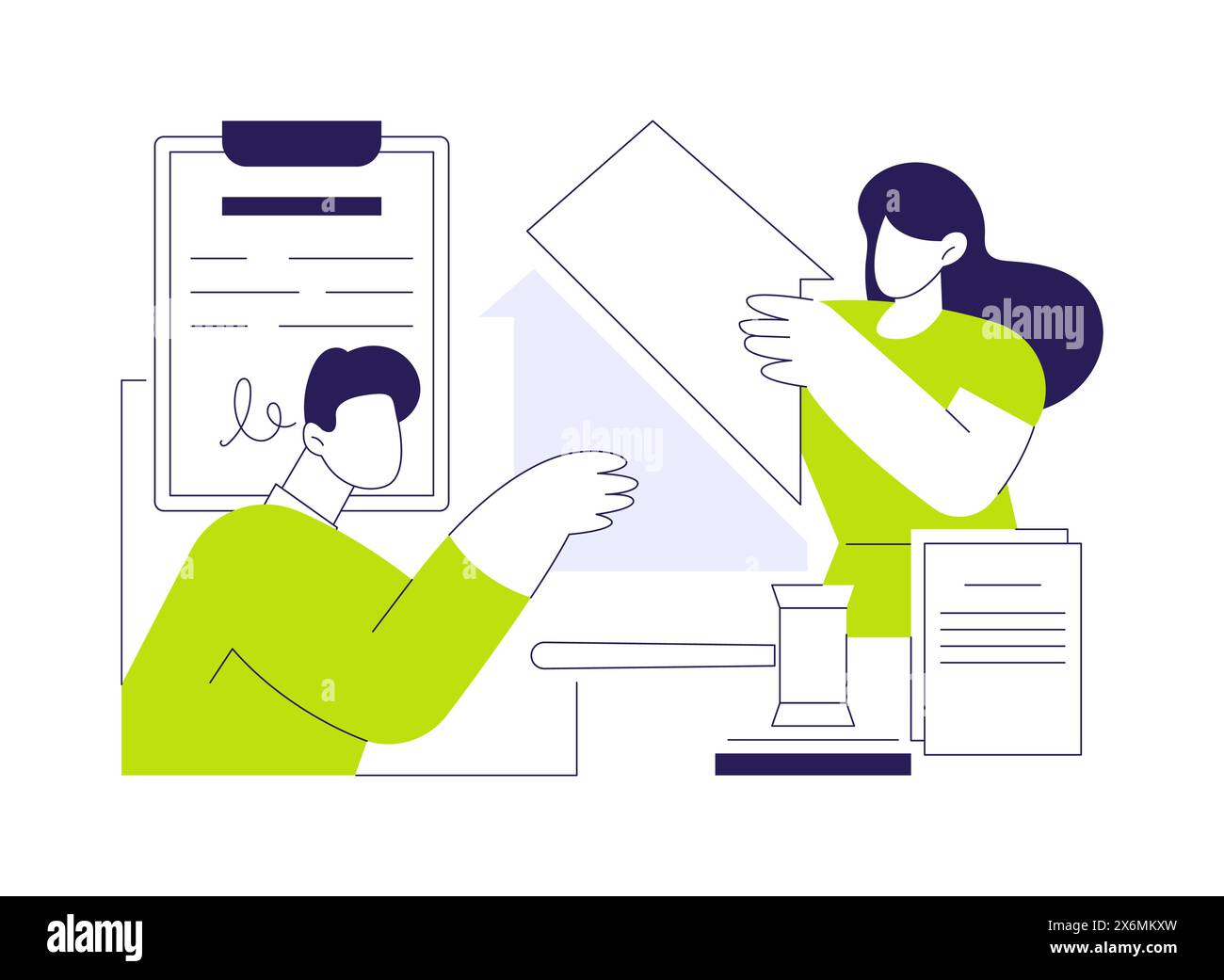 Division of assets abstract concept vector illustration Stock Vector ...