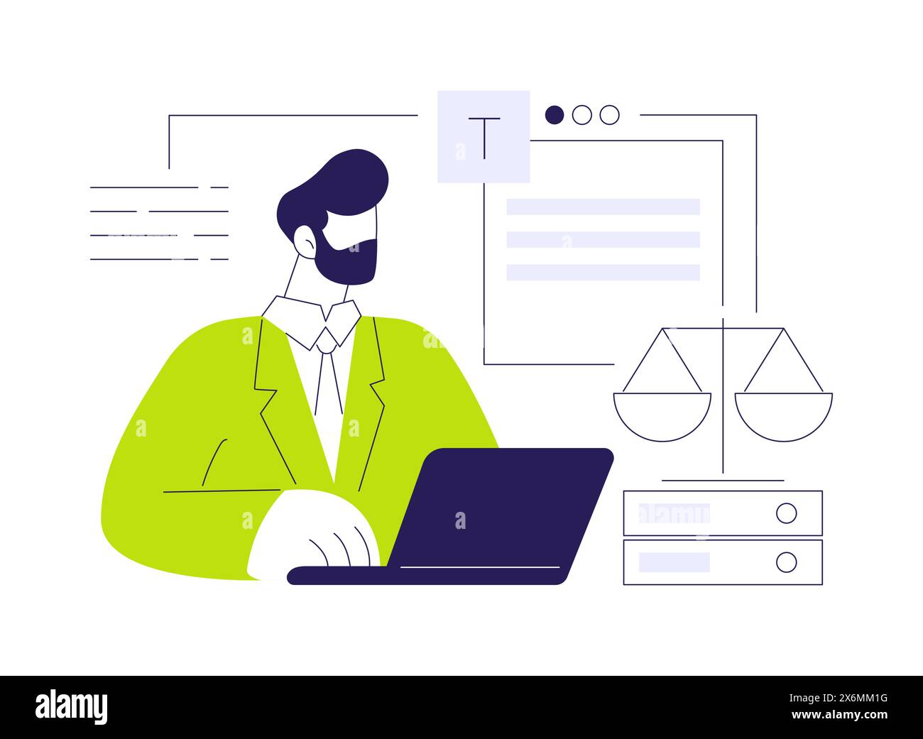 Prepare legal documents abstract concept vector illustration Stock ...