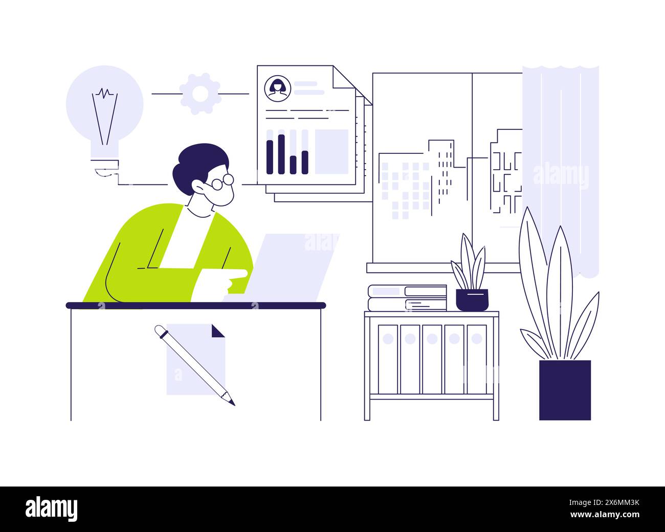 CV writing service abstract concept vector illustration Stock Vector ...