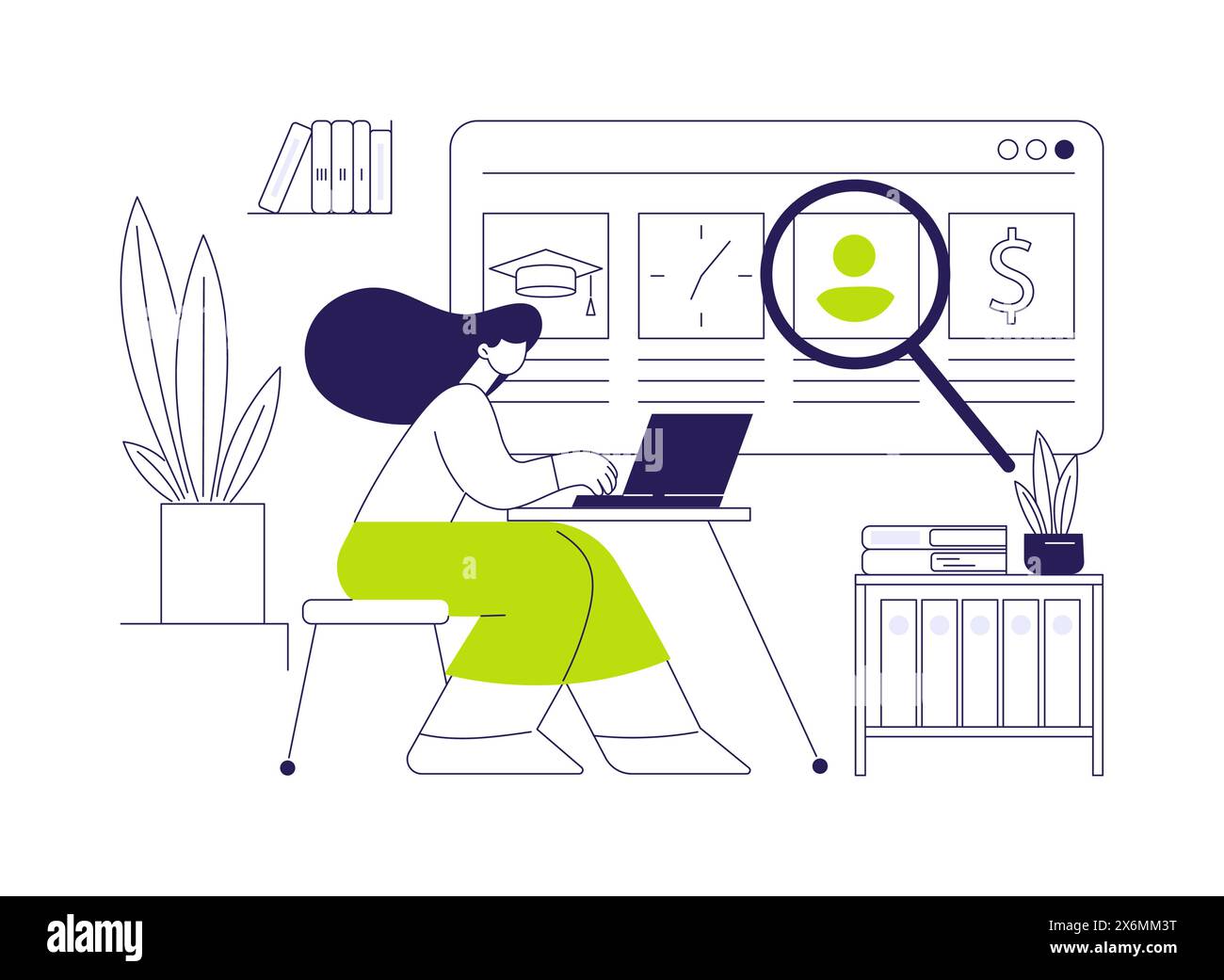 HR management software abstract concept vector illustration Stock ...