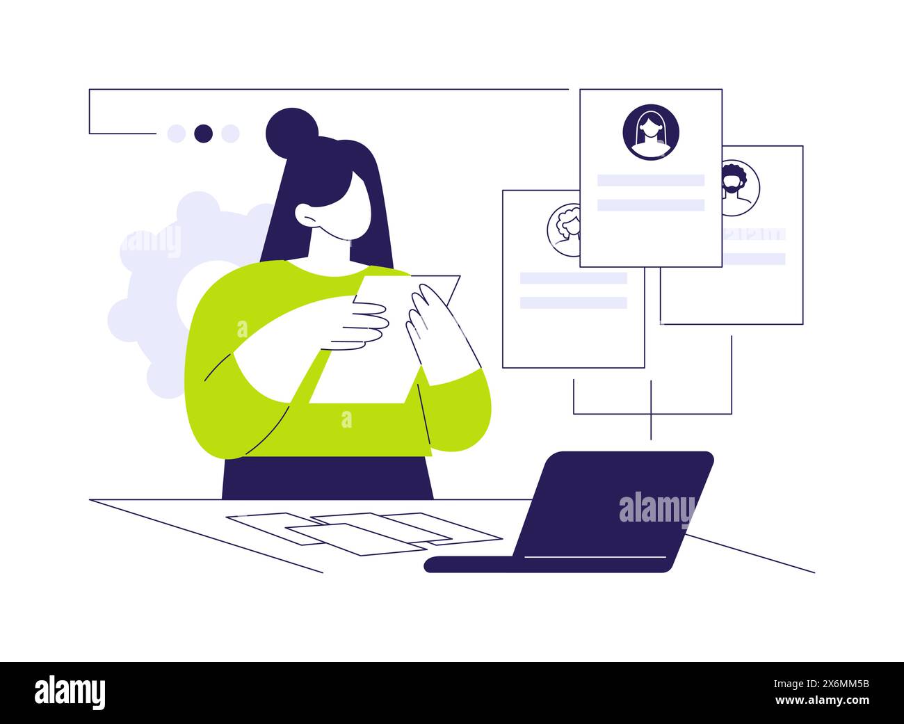 Select candidates abstract concept vector illustration Stock Vector ...