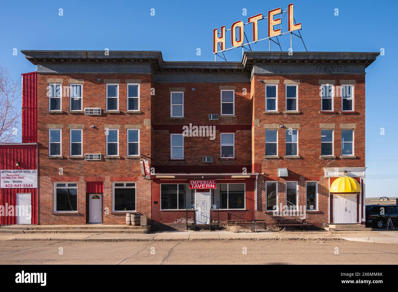Bassano, Alberta - April 4, 2024: Imperial Hunter Hotel on the main ...