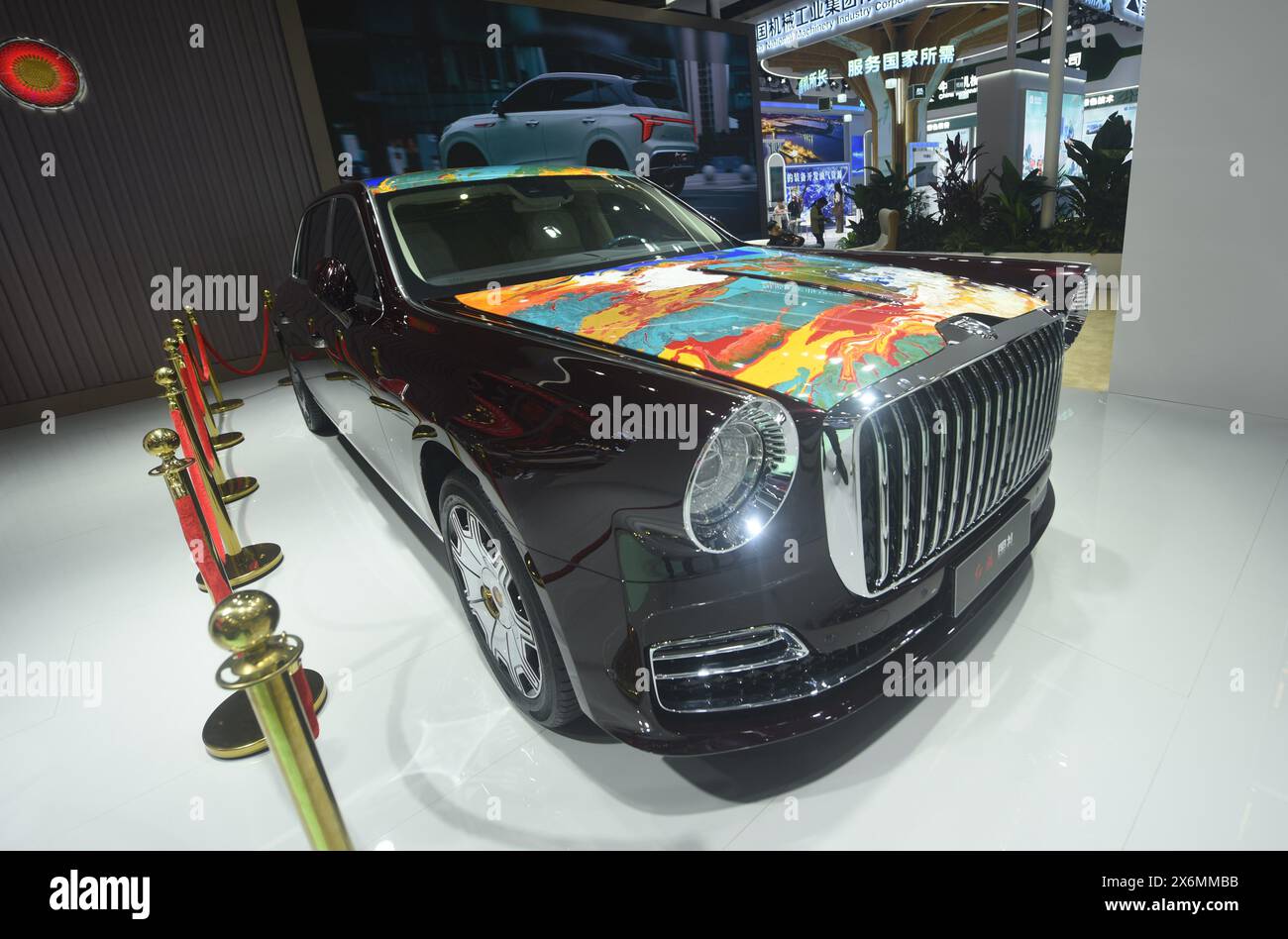 SHANGHAI, CHINA - MAY 14, 2024 - A Hongqi luxury car displayed at the ...