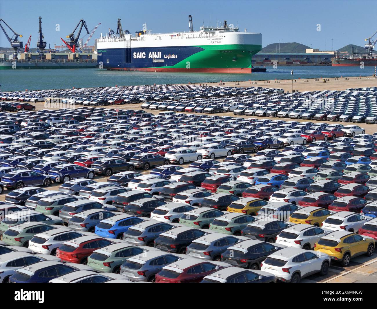 YANTAI, CHINA - MAY 15, 2024 - SAIC Anji ETERNITY, a clean energy ro-ro ...