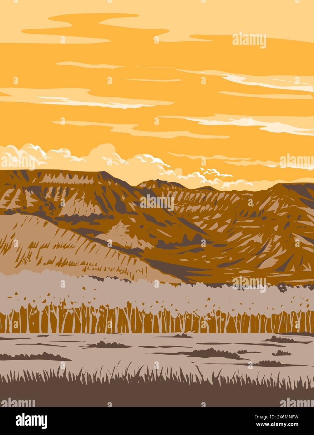 Theodore roosevelt national park usa Stock Vector Images - Alamy