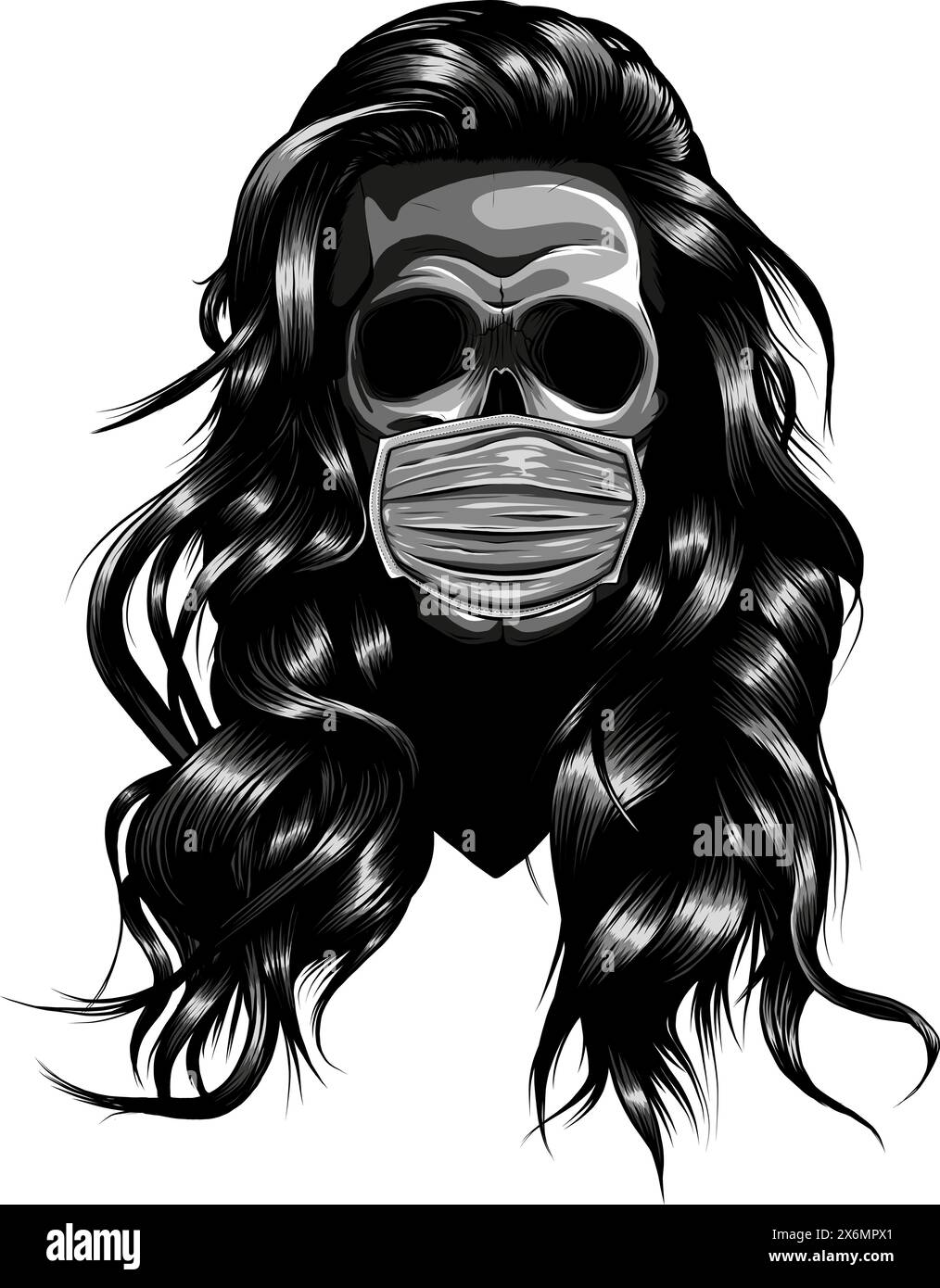 Scary Woman Face Drawing