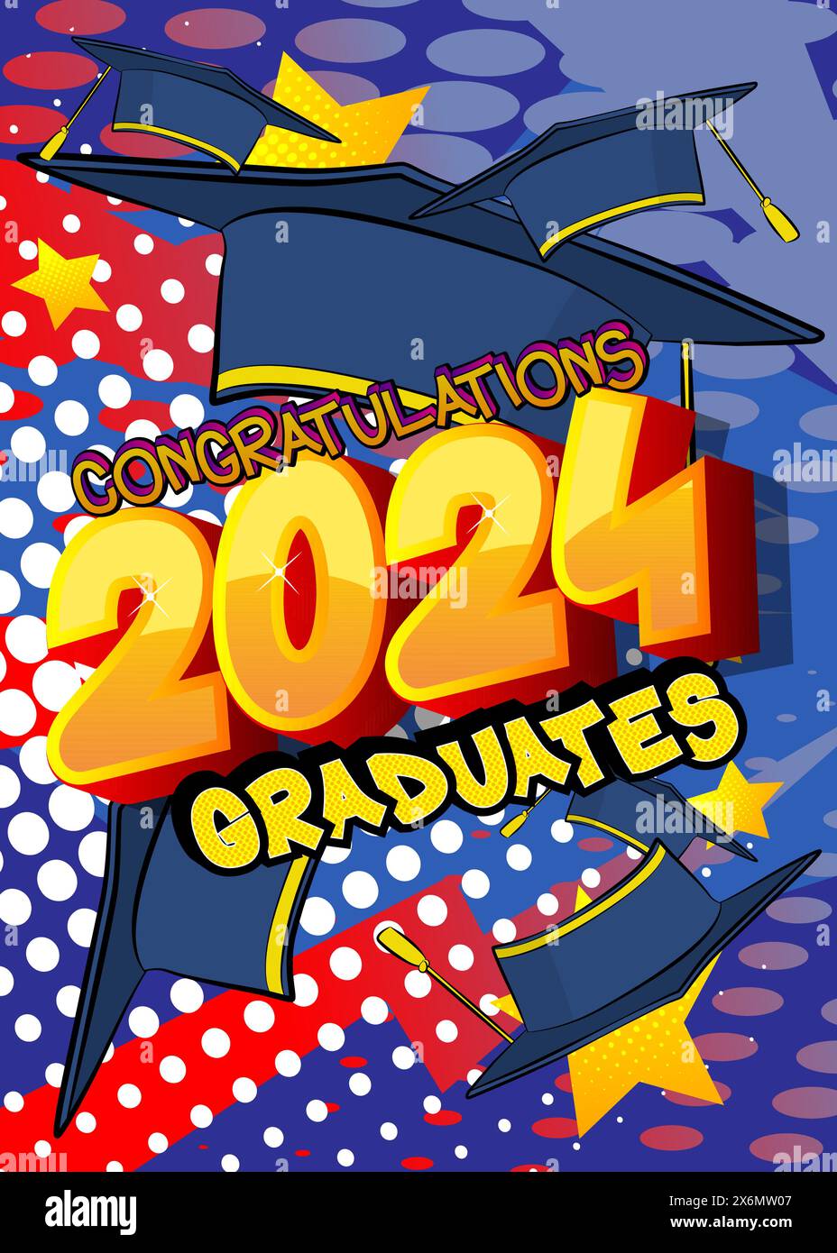 Cartoon Graduation, comic book education retro vector comics pop art ...