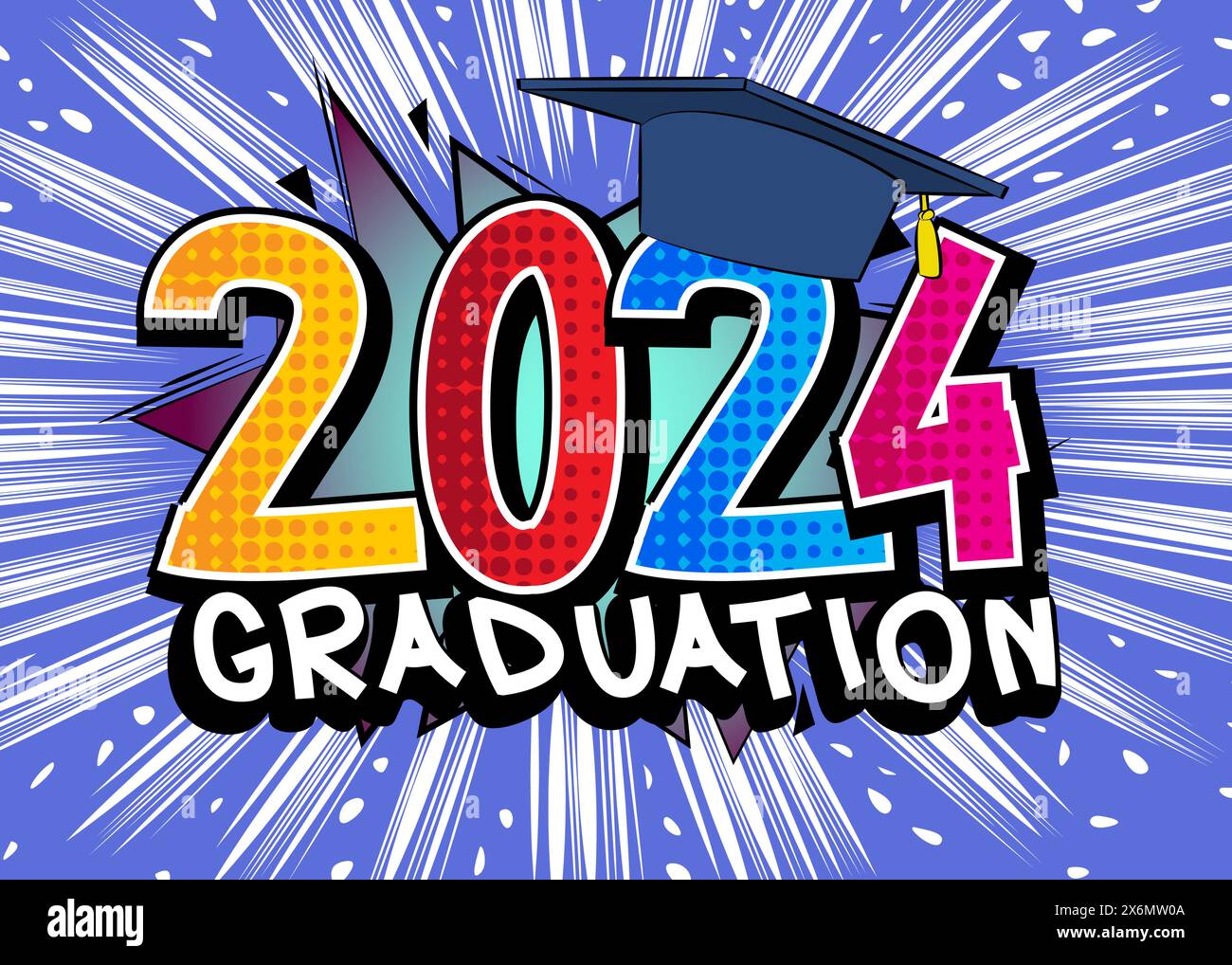 Cartoon Graduation, comic book education retro vector comics pop art ...